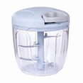 500/900ML Hand Chopper Manual Rope Food Processor Silcer Shredder Salad ...