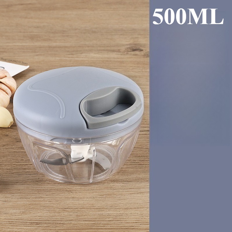500/900ML Manual Meat Grinder & Food Chopper - Hand-Pull Garlic Press ...
