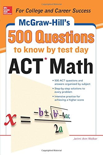 Pre-Owned 500 ACT Math Questions to Know by Test Day (Paperback ...