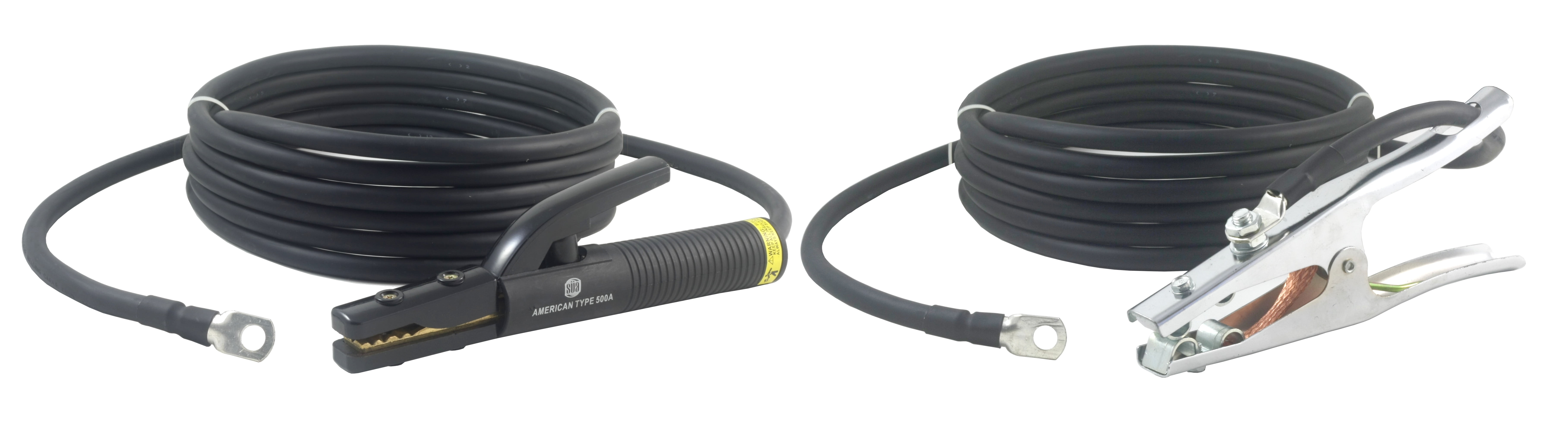 500 Amp Welding Leads Assembly Set - Terminal Lug Connector - 2/0 AWG ...