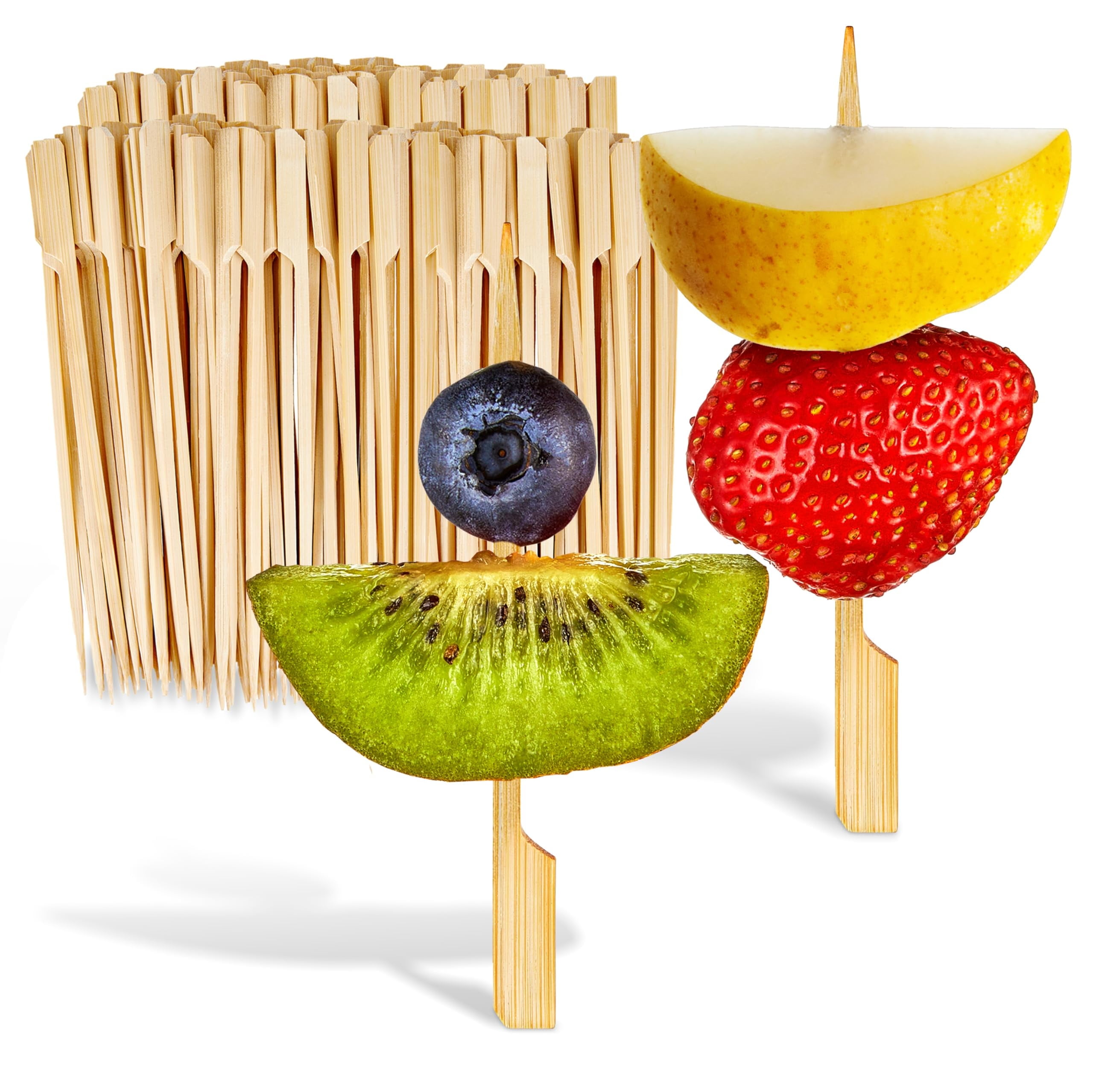 500 Bamboo Appetizer Forks, 3.5" Disposable Bamboo Fork for Charcuterie ...