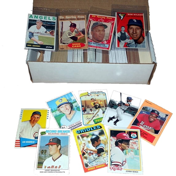 Topps Baseball Card Set 500 Cards Including 1950s-2000s from Brands ...