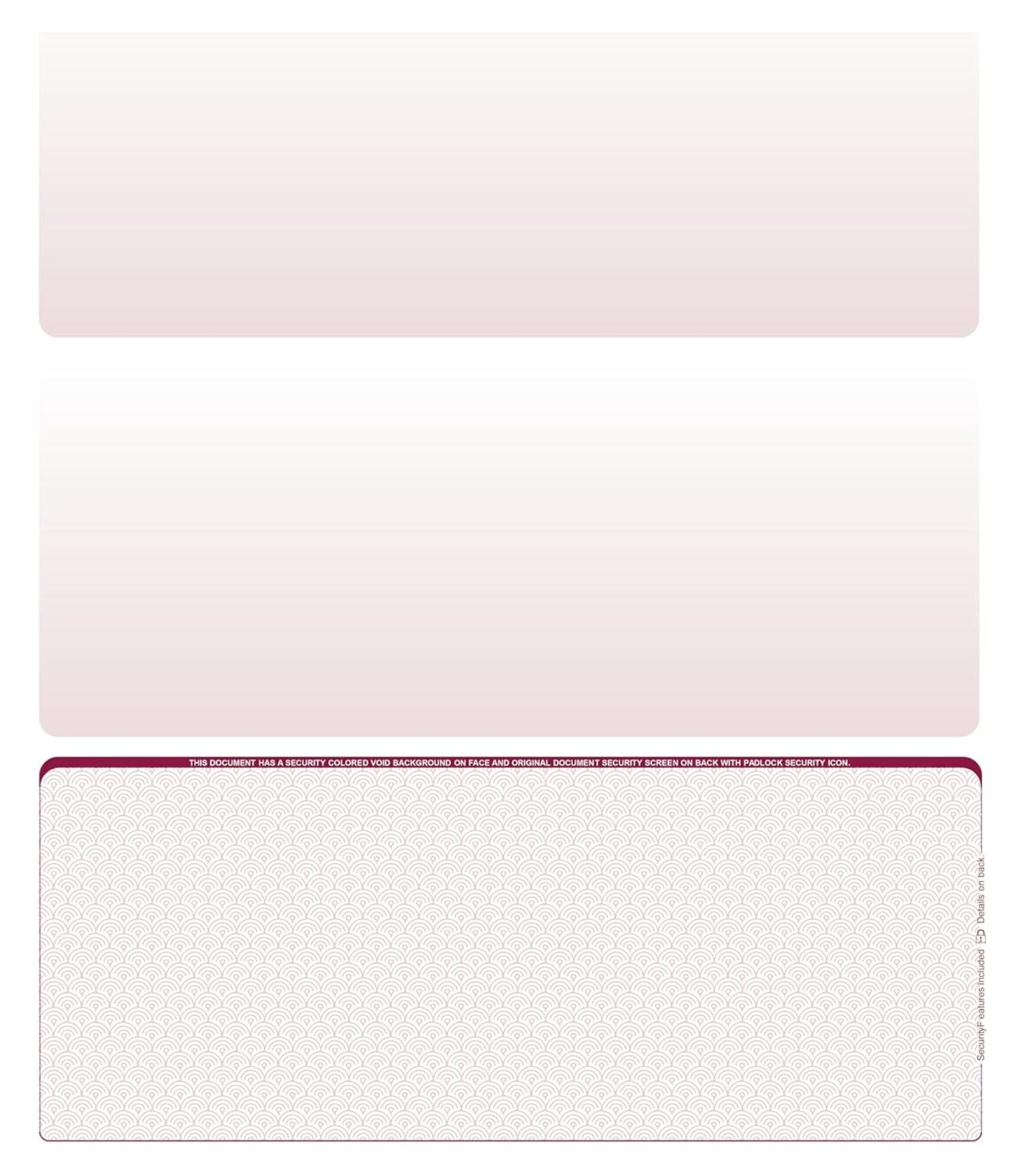 500 Blank Laser/Computer Checks Bottom (Burgundy Safety) - Walmart.com