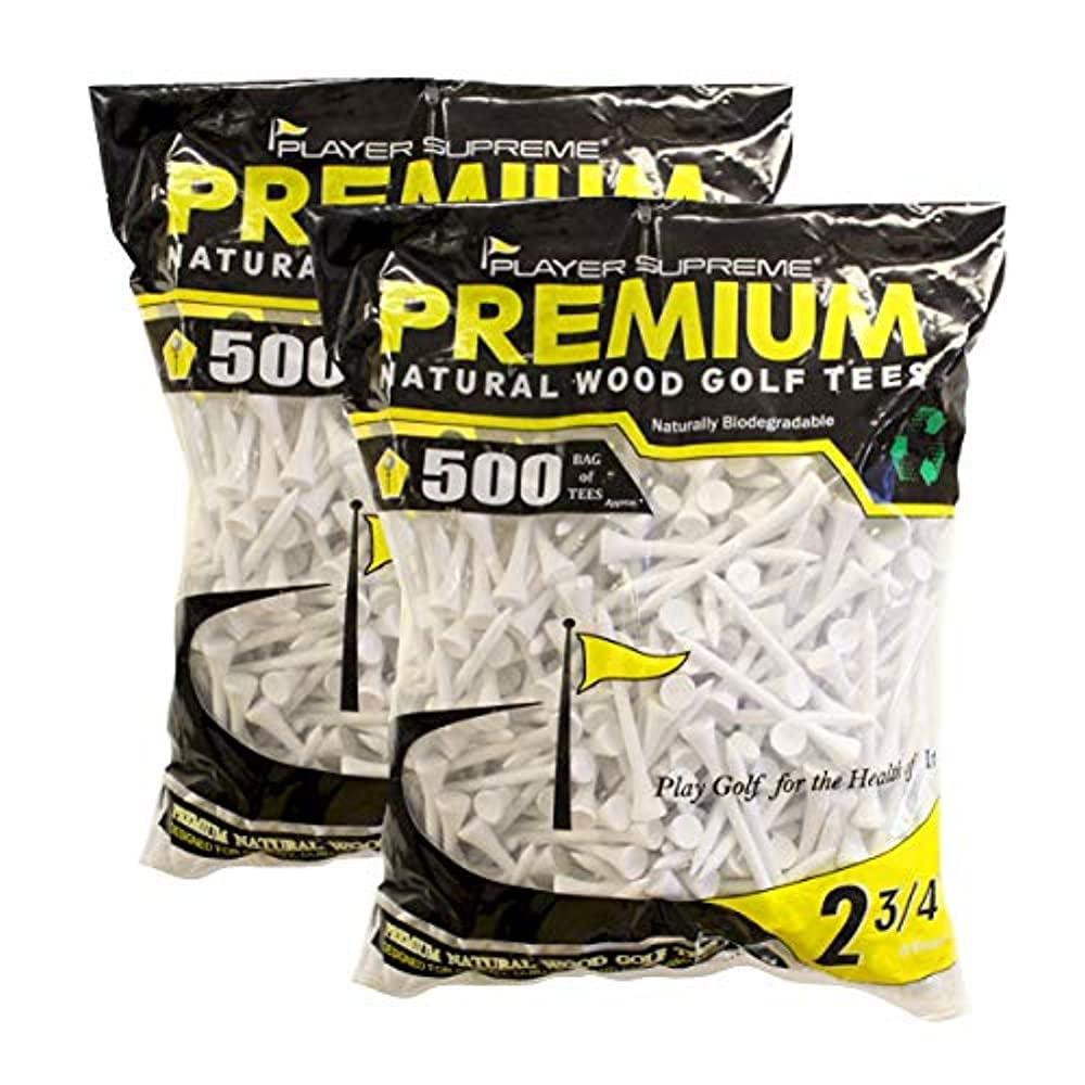 500 Bulk Box White Premium One-Piece Golf Tees - Walmart.com