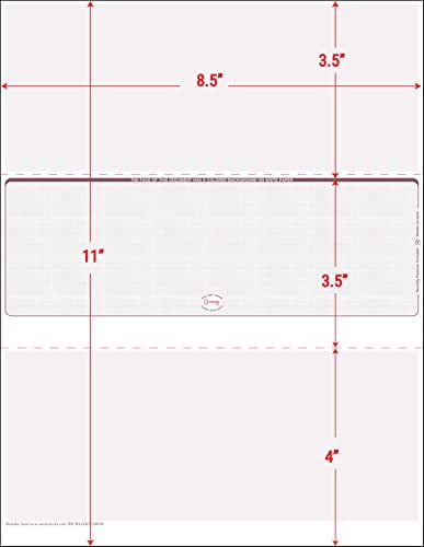 500 Burgundy- Linen Laser Check Stock, (Check at Middle) Blank Laser ...