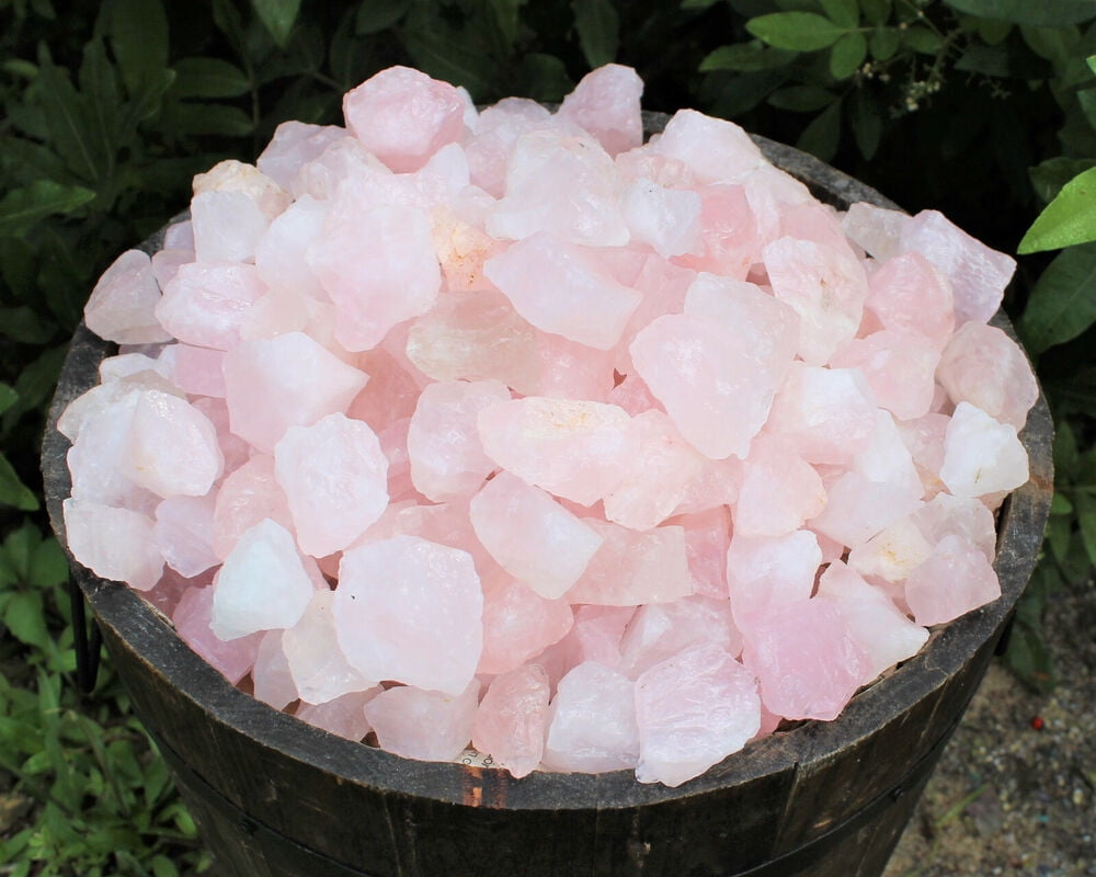 500 Carat Lot Natural Rough Madagascar Pink Quartz Crystals (Raw Rose ...