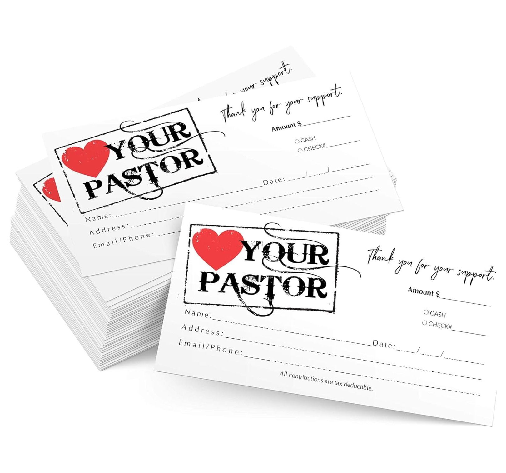 500 Church Offering | Tithe Donation Envelopes (Love Your Pastor ...