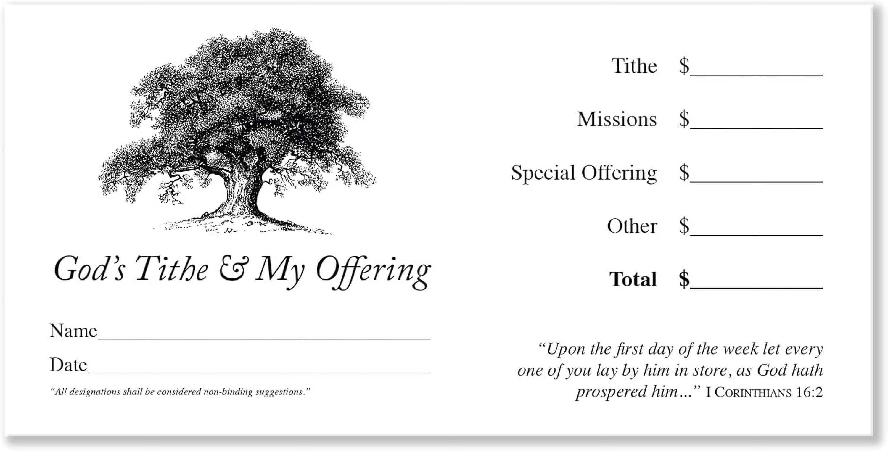 500 Church Offering | Tithe Donation Envelopes. - Walmart.com