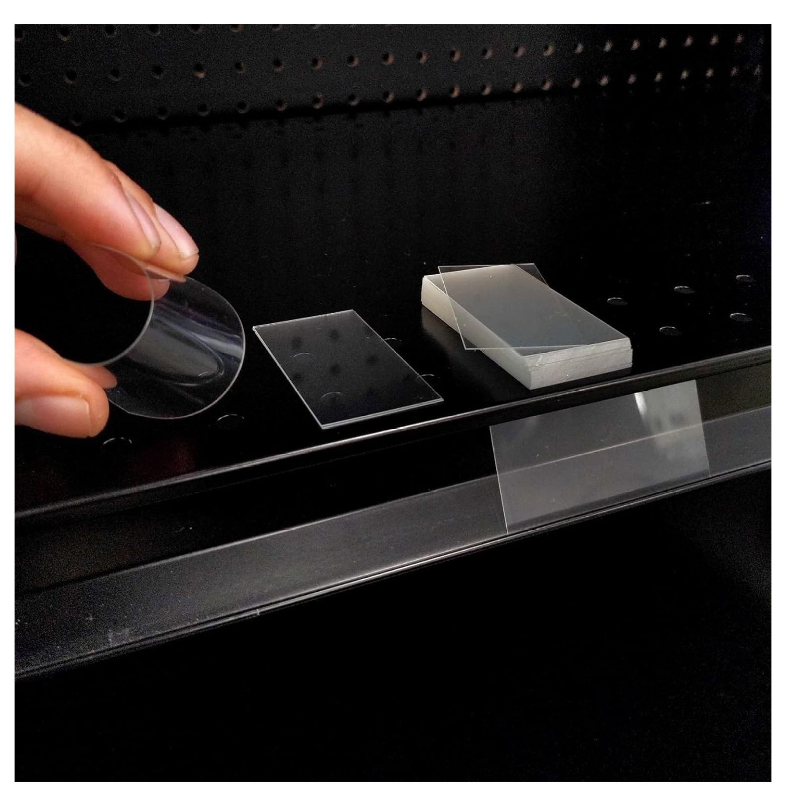 500 Clear Plastic Shelving , 3 x 1.25 Inch Removeable Transparent Price ...