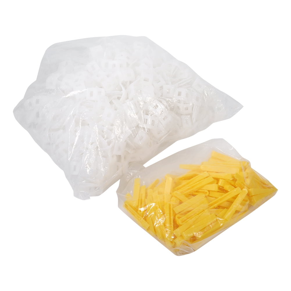 500 Clips 200 Wedges Floor Wall Tile Leveler Spacers Flat Leveling ...