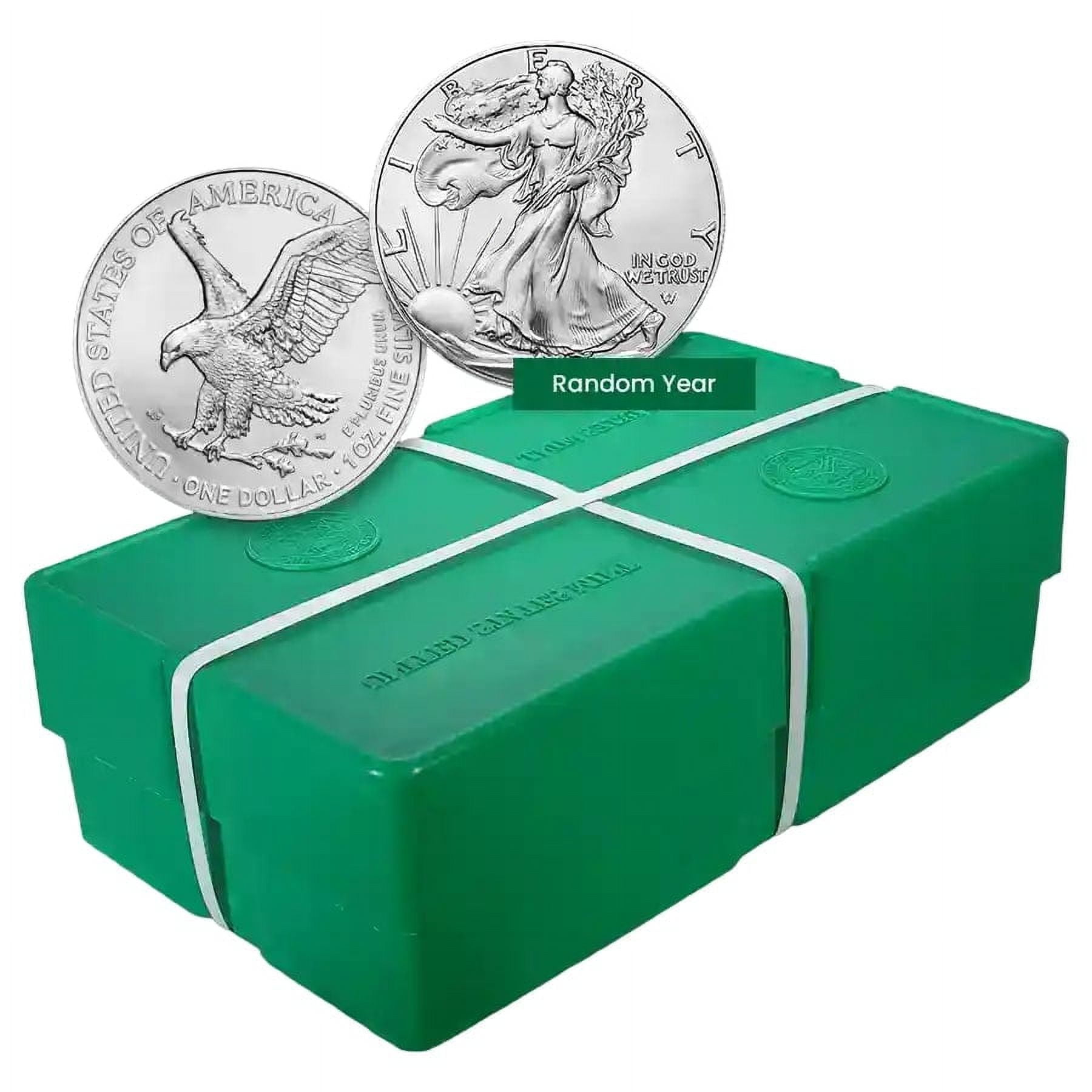 500-Coin 1 oz American Silver Eagle BU Monster Box - Random Year ...