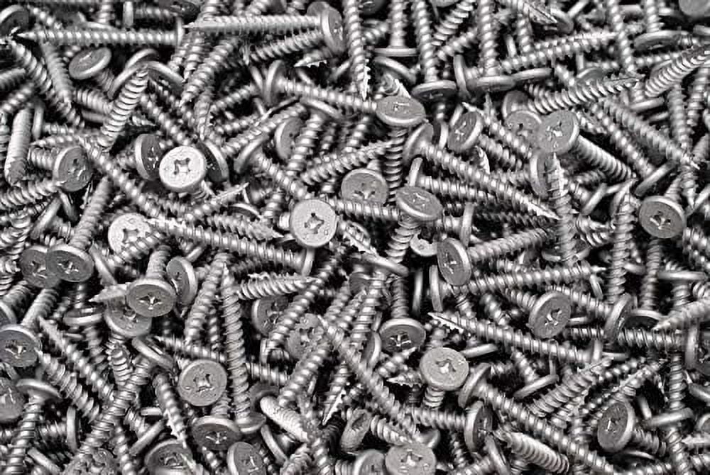 (500) Combo Drive Phillips/Square 10 x 1-1/2 Pancake Head Wood Screw ...