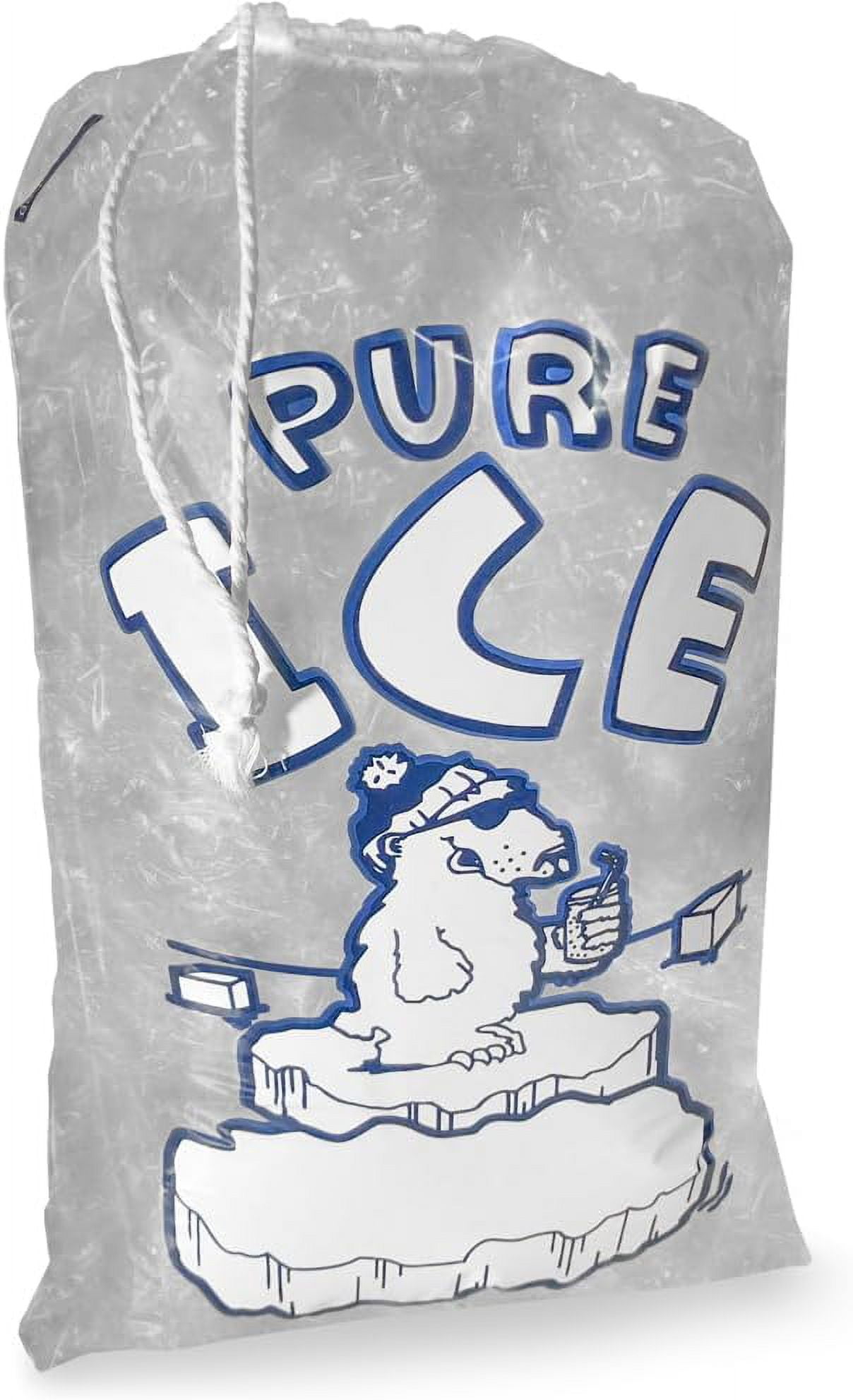 (500 Count) 10 lb Ice Bags with Drawstring, 12" x 18" Heavy-Duty ...