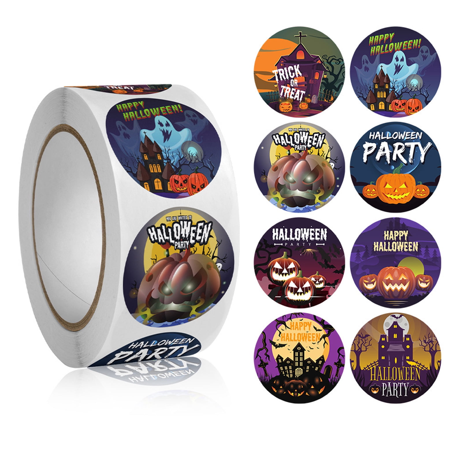 500-Count Halloween Wrapping Labels Self-adhesive Sealing Labels ...