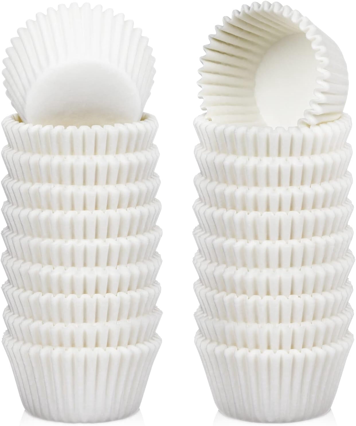 500 Count Mini Cupcake Liners White Muffin Liners Greaseproof No Smell ...