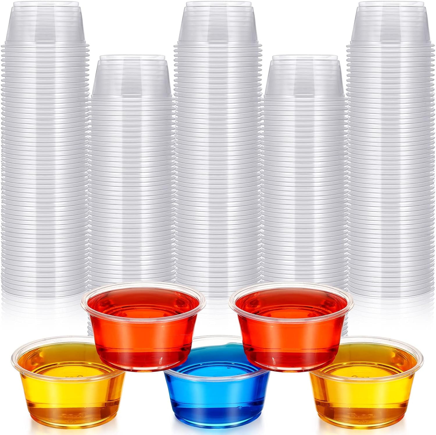 500 Count Plastic Disposable Portion Cups Without Lid Souffle Condiment ...