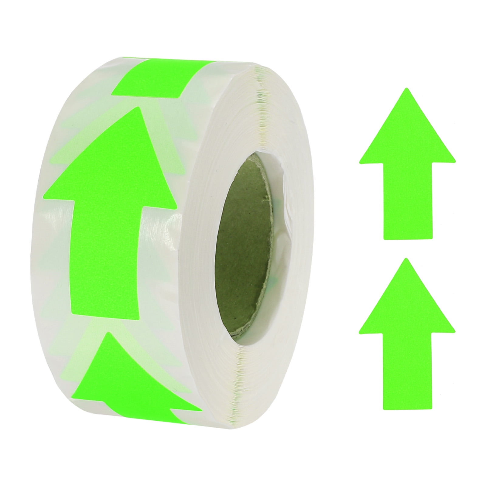500 Count/Roll Arrow Sticker Labels 1.3x2 Inch Fluorescent Green ...
