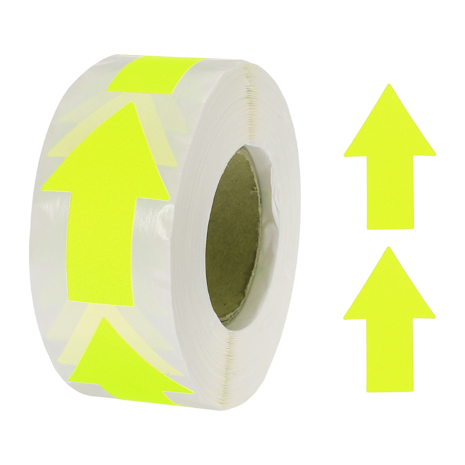 500 Count/Roll Arrow Sticker Labels 1.3x2 Inch Fluorescent Yellow ...