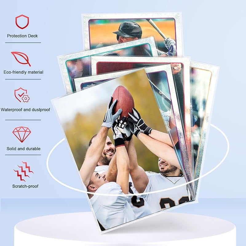 500 Counts Card Sleeves for Trading Cards, Soft Penny Card Sleeves ...