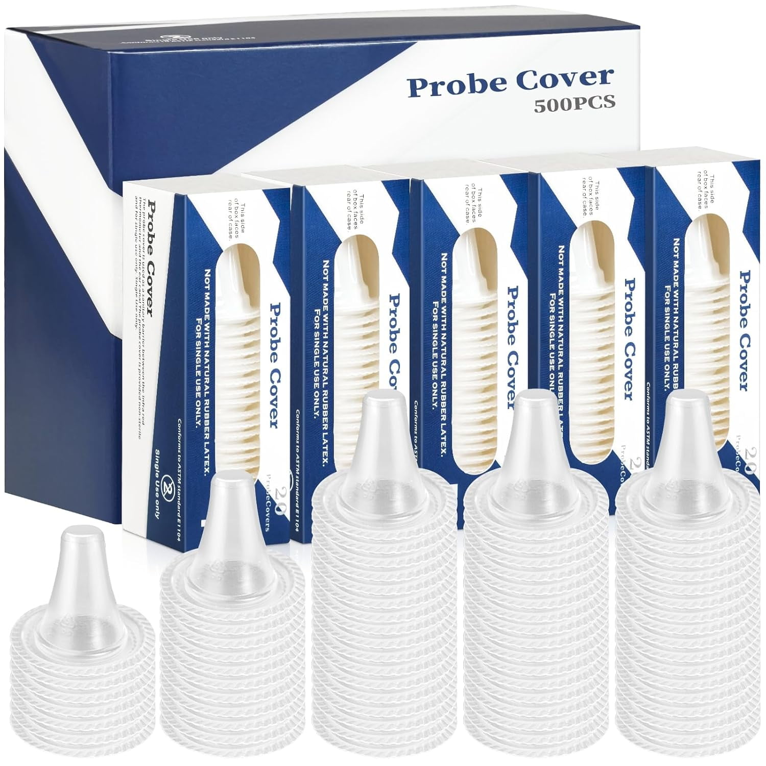 500 Counts Ear Thermometer Probe Covers/Refill Caps/Lens Filters for ...