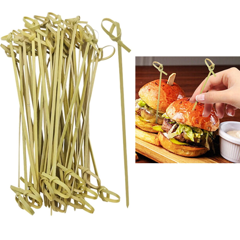500 Ct Bamboo Knot Picks Appetizer Stick Sandwich Skewer Kebab 7 ...