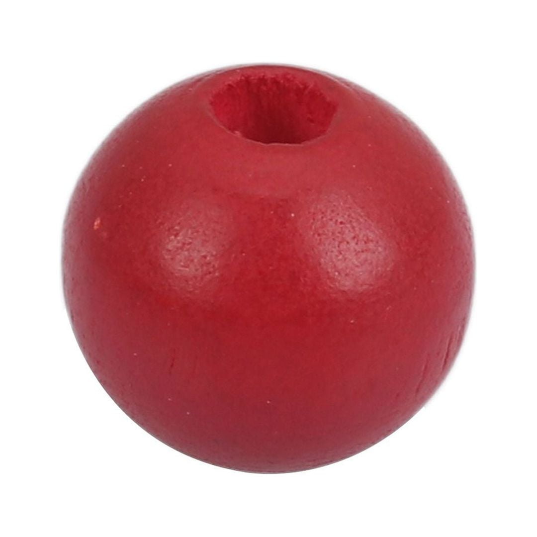 500 Dark Red Round Wood Beads Bulk 10mm x 9mm with 3.1mm Hole - Walmart.com