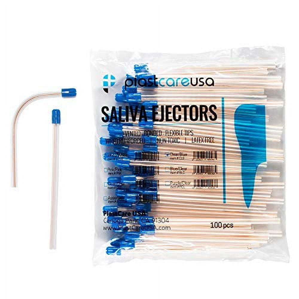 500 Dental Saliva Ejectors Disposable - Medical Grade Latex Free Evacuation Suction Tips ...