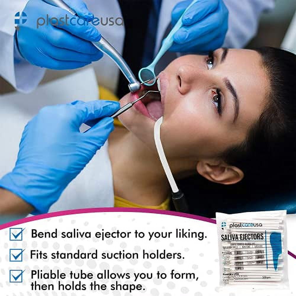 500 Dental Saliva Ejectors Disposable - Medical Grade Latex Free ...