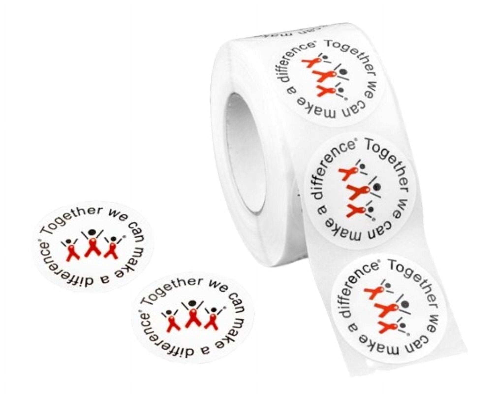 500 Difference Red Ribbon Stickers - Walmart.com