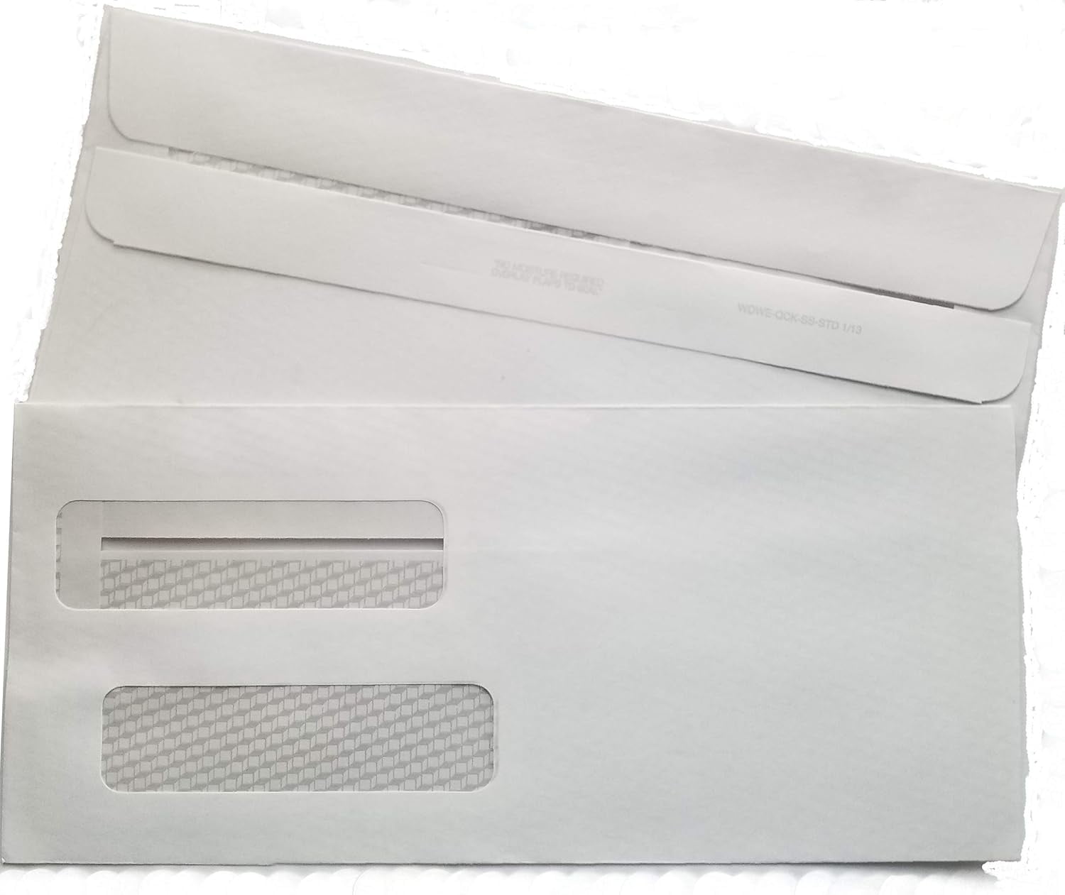 500 Double Window Self Seal Envelopes. 9 1/8″ x 4 1/8″ WDWEQCKSSSTD ...