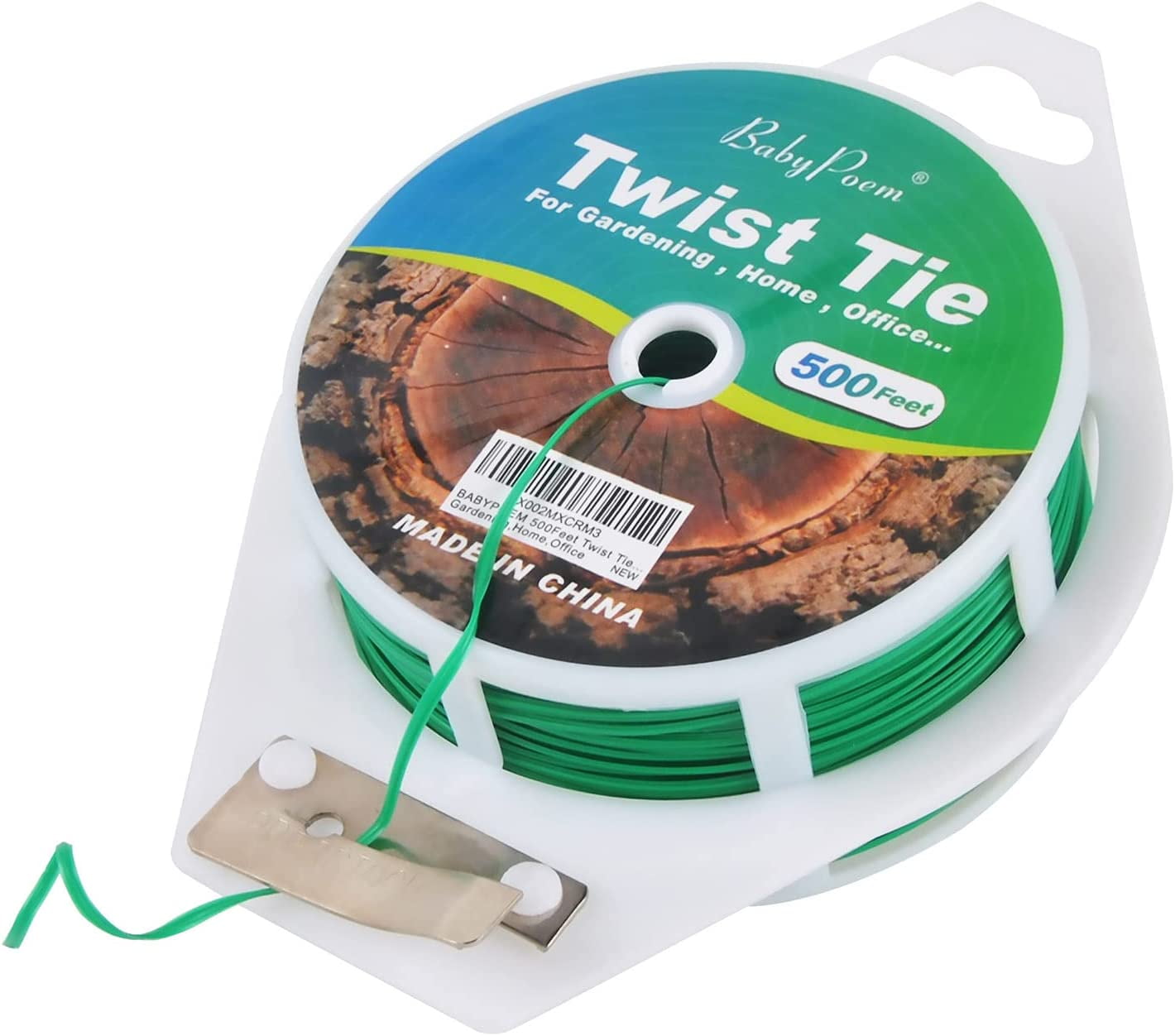 500 Feet (152M) Twist Ties with Cutter Plastic Multi-purpose Reusable ...