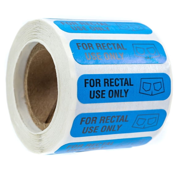 SBLABELS, Rectal Use Only Stickers, 1.5" x .375" Blue, 500ct - Walmart.com