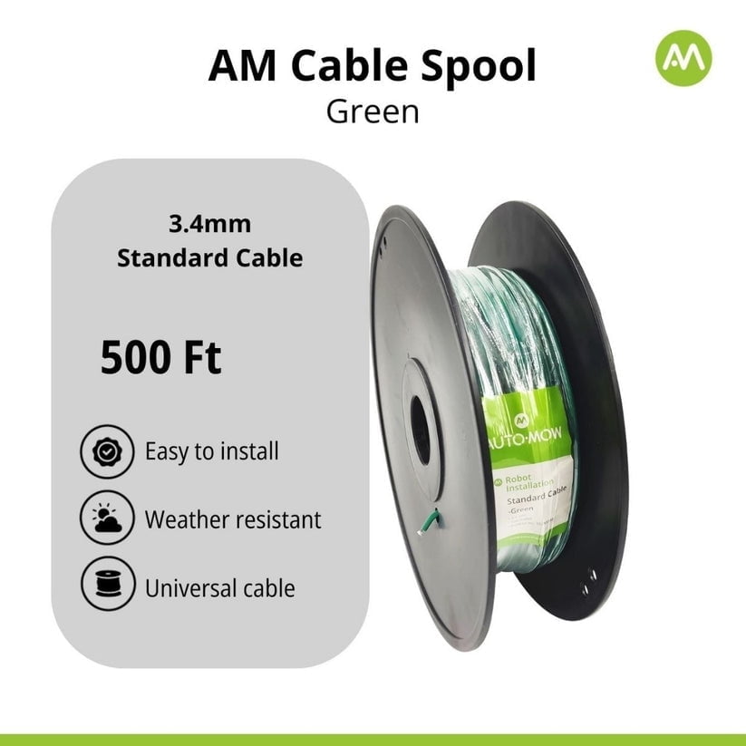 500-Ft Boundary Wire, 8 AWG, 3.4mm Thick Standard Green Cable for ...