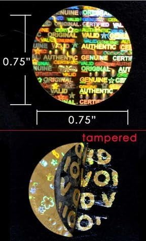 500 Gold Hologram TamperMax Tamper Evident Security Label Holographic ...