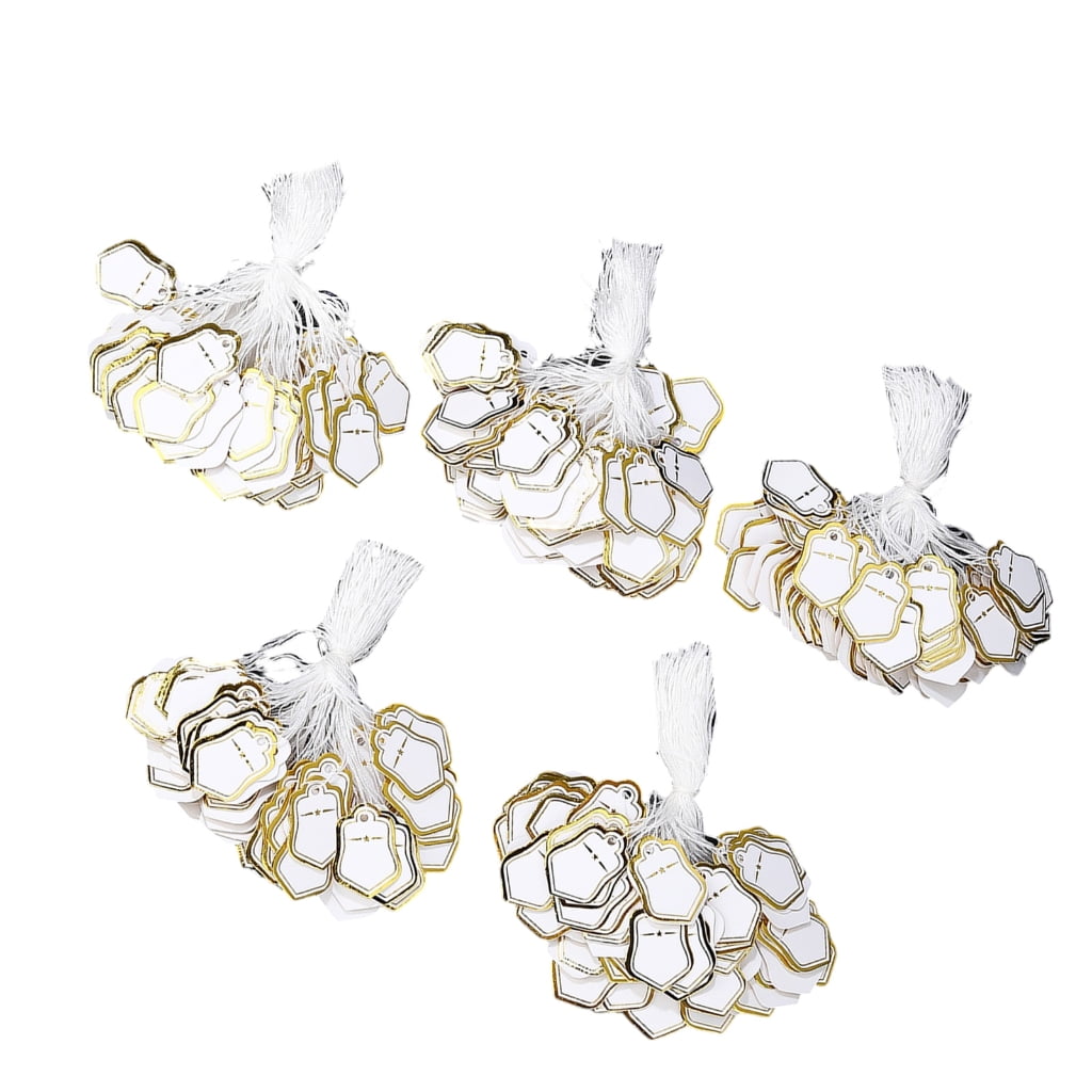 500 Gold/Silver Foil Stars Price Tickets Pre Punched Holes for Jewelry ...