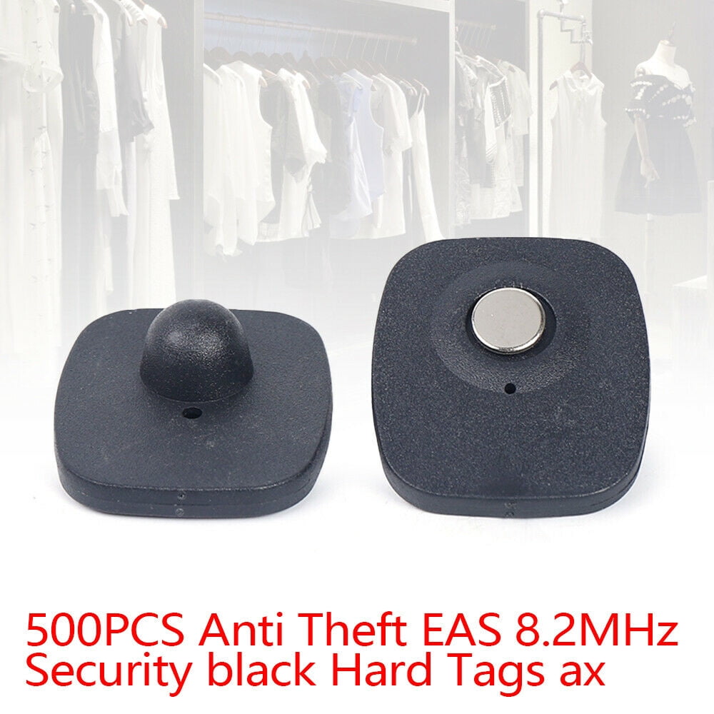 500 Hard Tags & Pins EAS Clothing Security Mini 8.2MHZ Hard Anti Theft ...