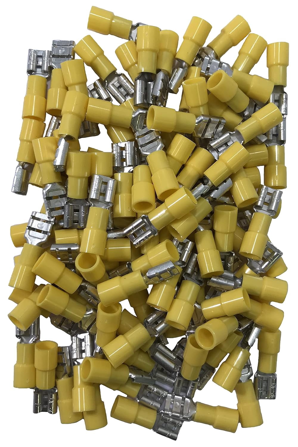 500 Insulated Yellow Electrical Wire Connector - 12-10 AWG Gauge .250 ...