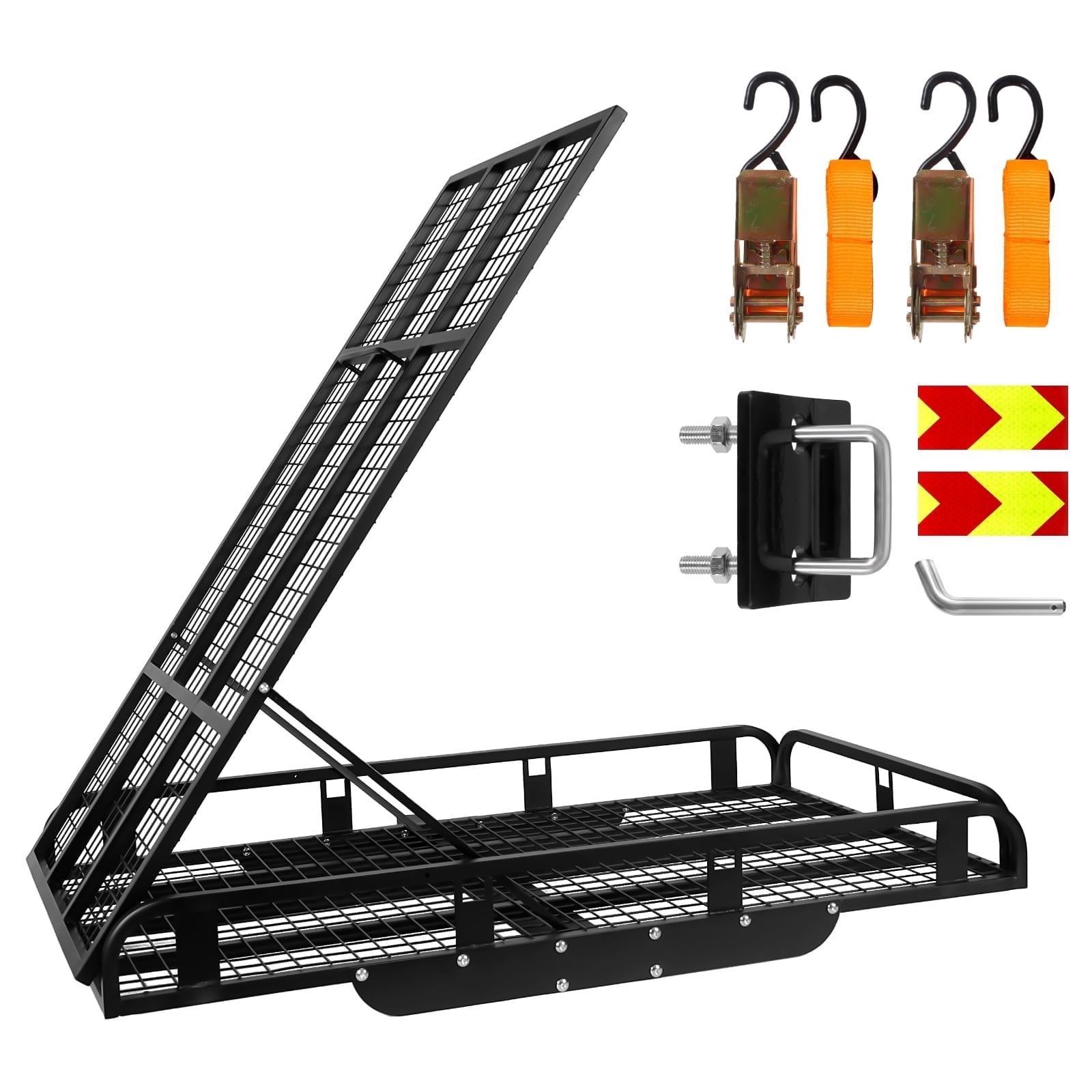 500 LBS Capacity Trailer Hitch Cargo Carrier, Folding Cargo Rack Rear ...