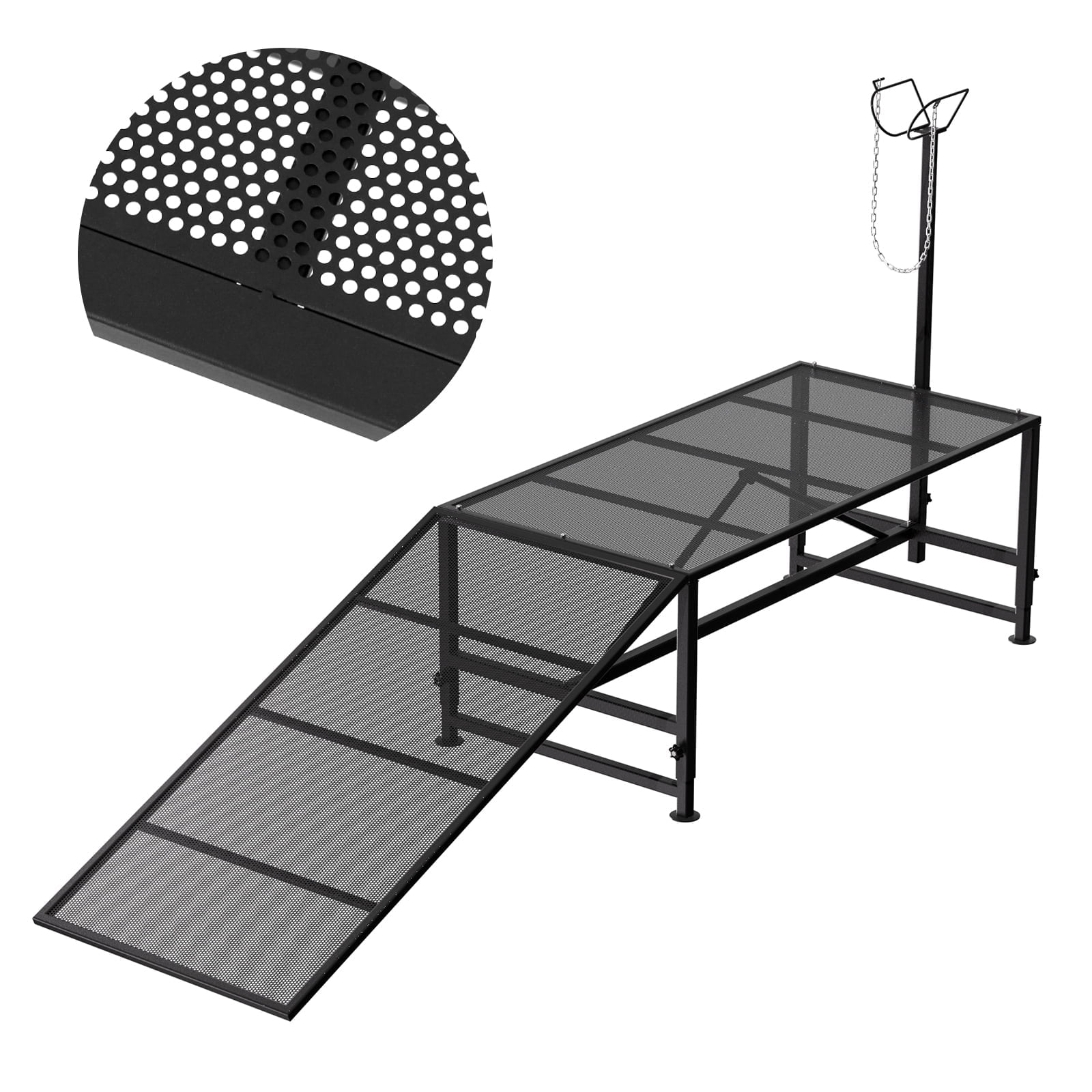 500 LBS Load-Bearing Iron Livestock Trimming Stand with Ramp ...