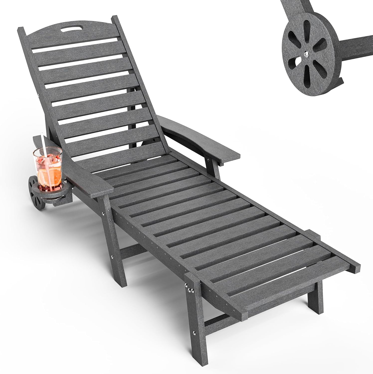 500 LBS Lounge Chair, Wide Armrest Oversized Chaise Lounge Chair with ...