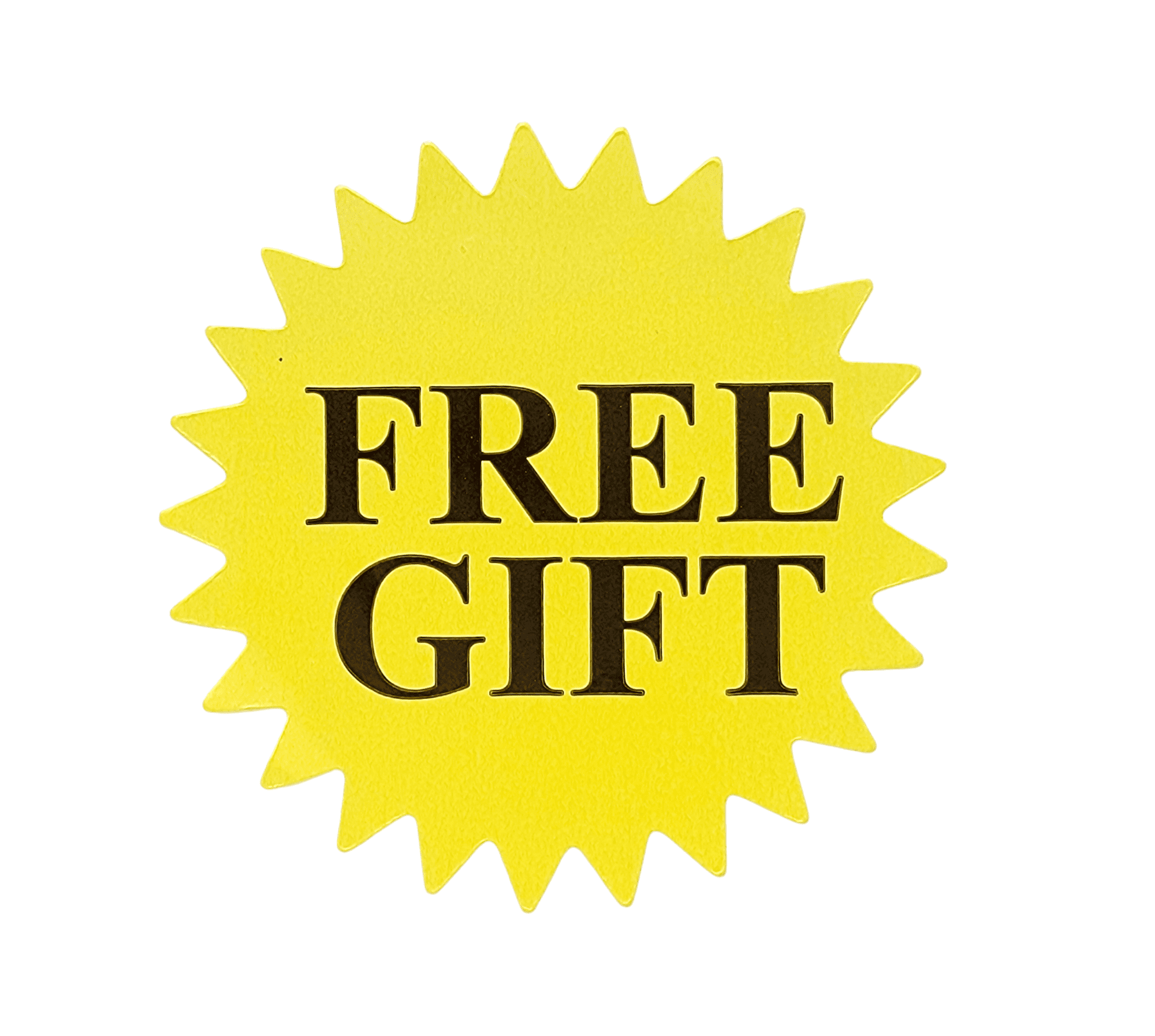 500 Labels Free Gift Yellow 2" Starburst Stickers Self Adhesive Label ...