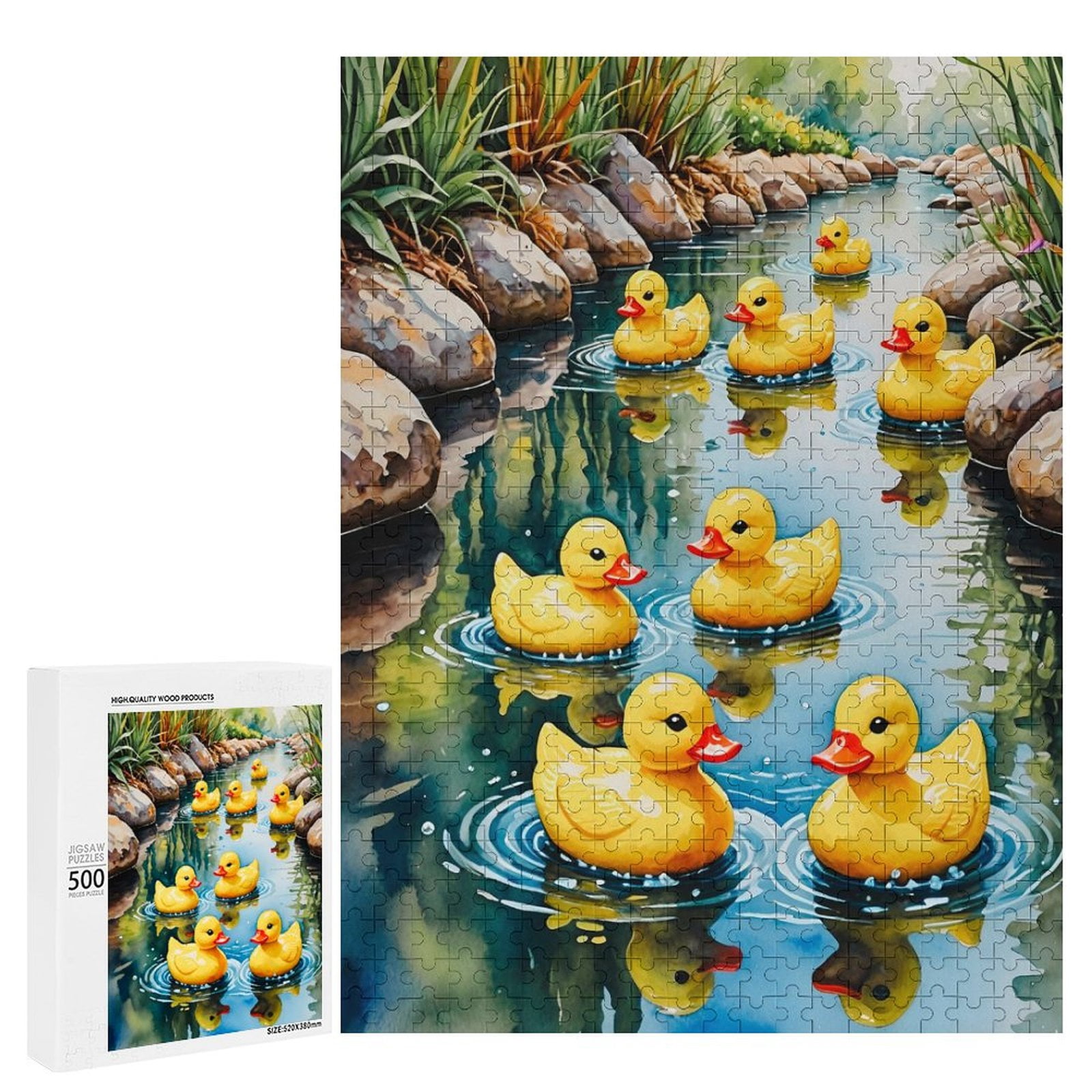 500 Large Piece Jigsaw Puzzle Rubber Ducks Ducklings Puzzle For Adult ...