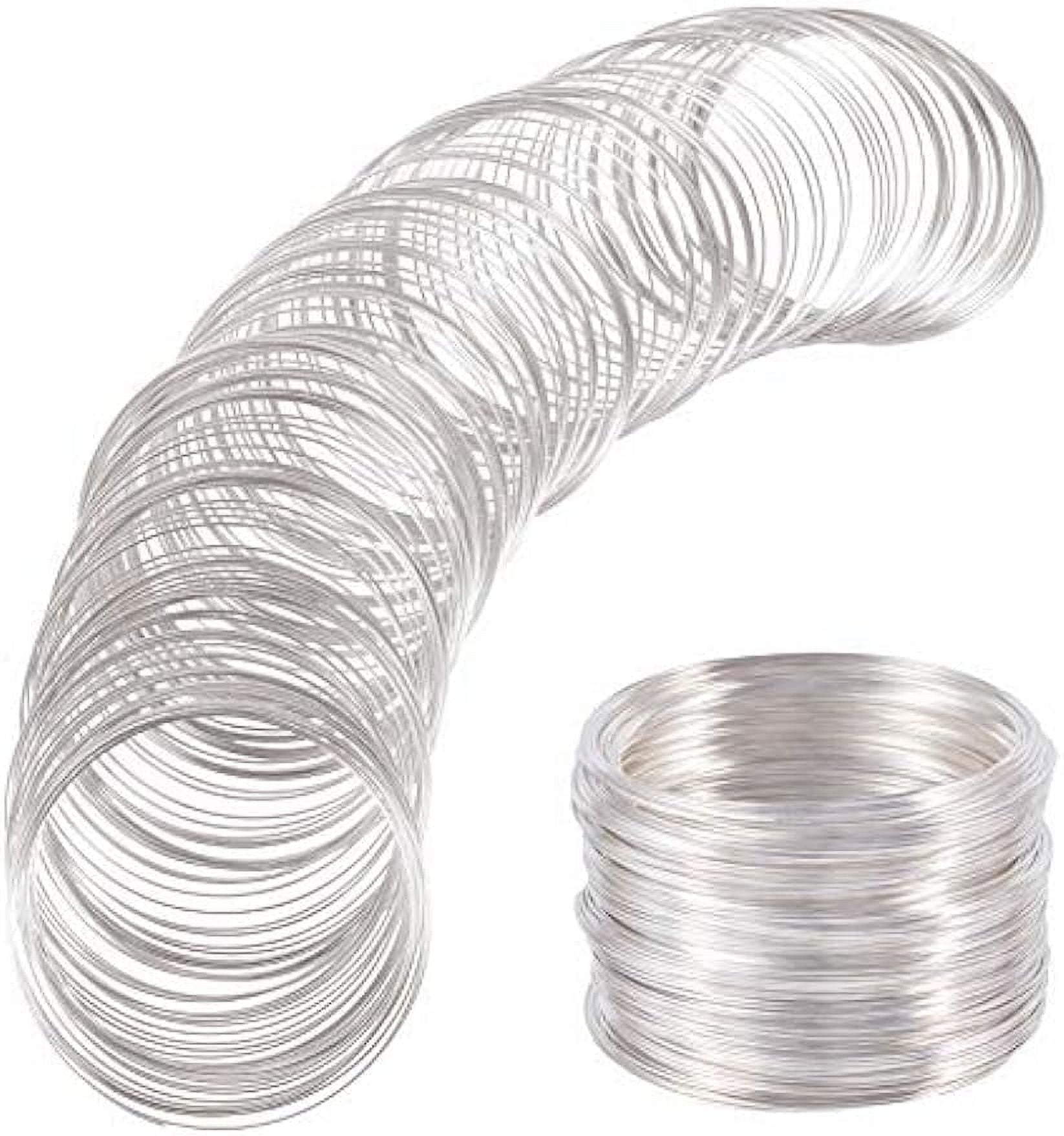 500 Loop Silver Jewelry Memory Beading Wire Bangle Bracelet Wire for ...