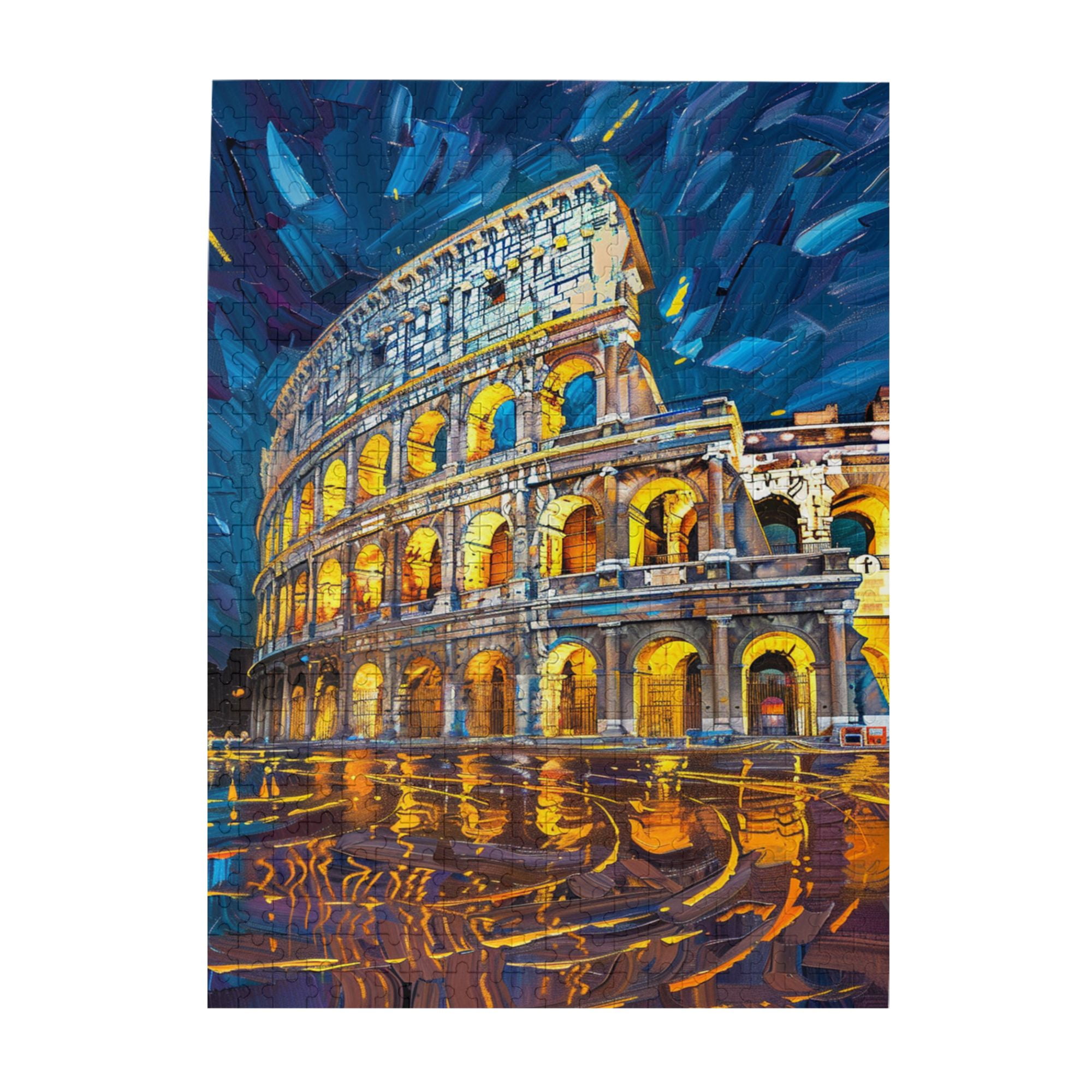 500 PCS 500 Piece Beautiful Jigsaw Puzzles Starry Night Colosseum ...