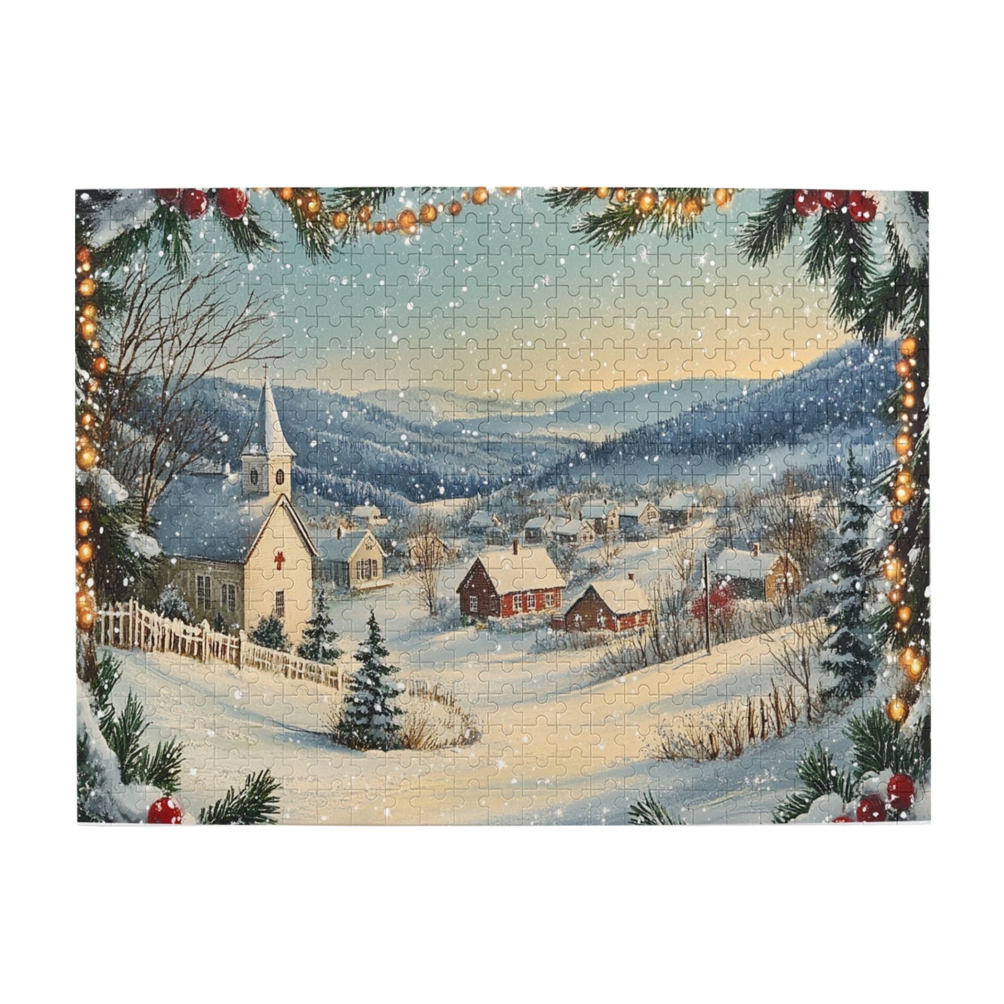 500 PCS 500 Piece Puzzle For Adults Christmas Snow Village,Unique And ...