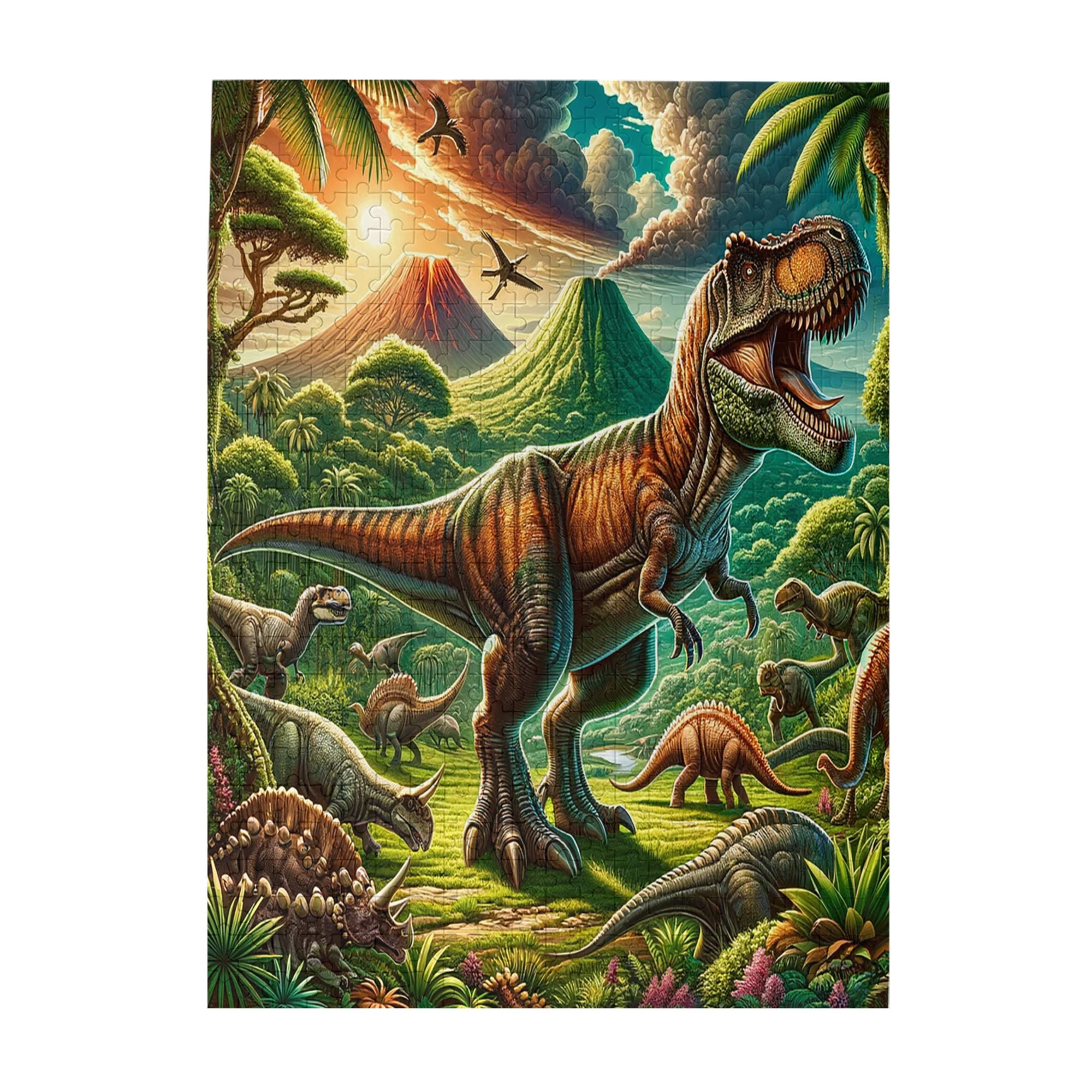 500 PCS 500 Piece Vibrant Jigsaw Puzzles Prehistoric Dinosaur,Wonderful ...