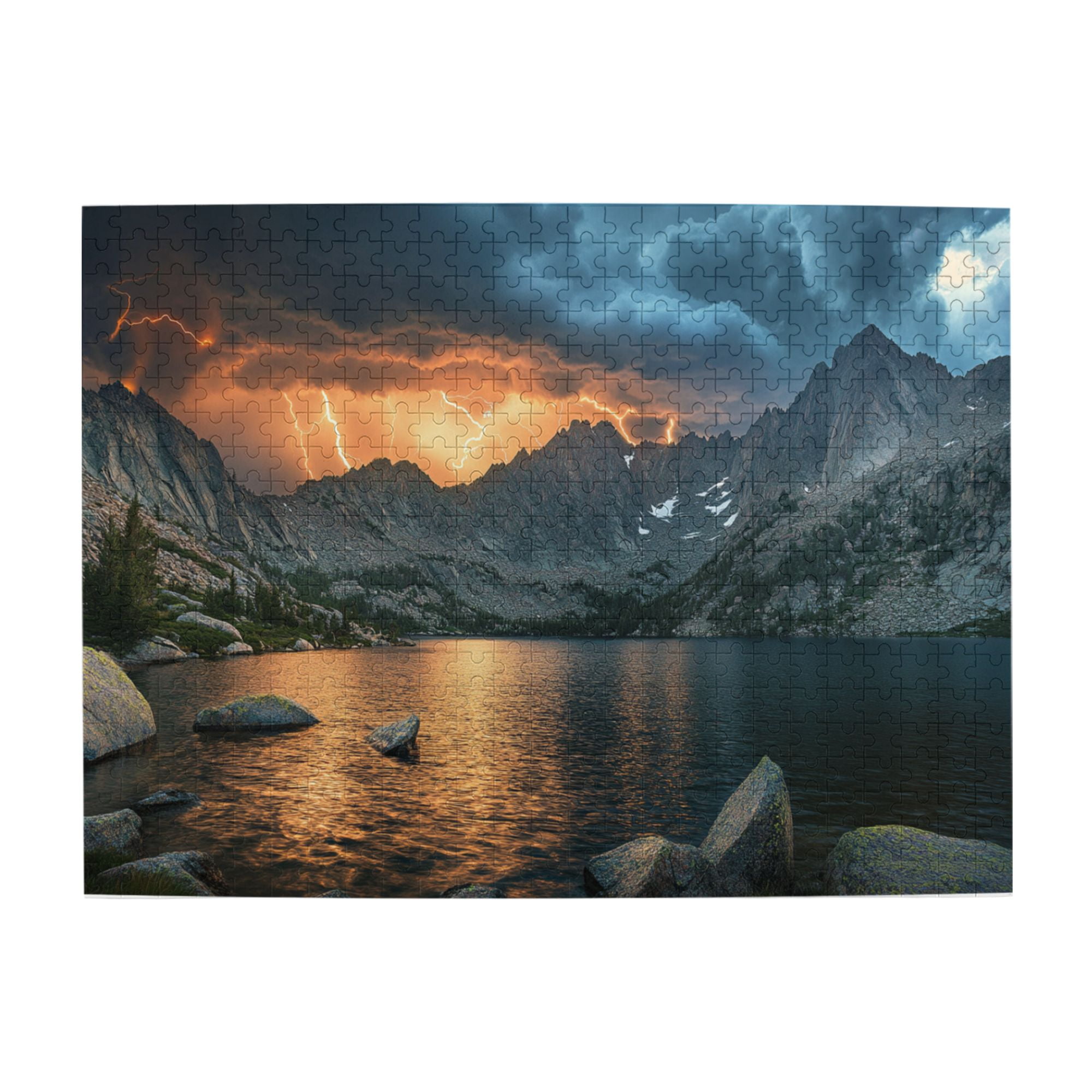 500 PCS Abandoned Mountains & Thunderstorms 500 Piece Wooden Jigsaw ...