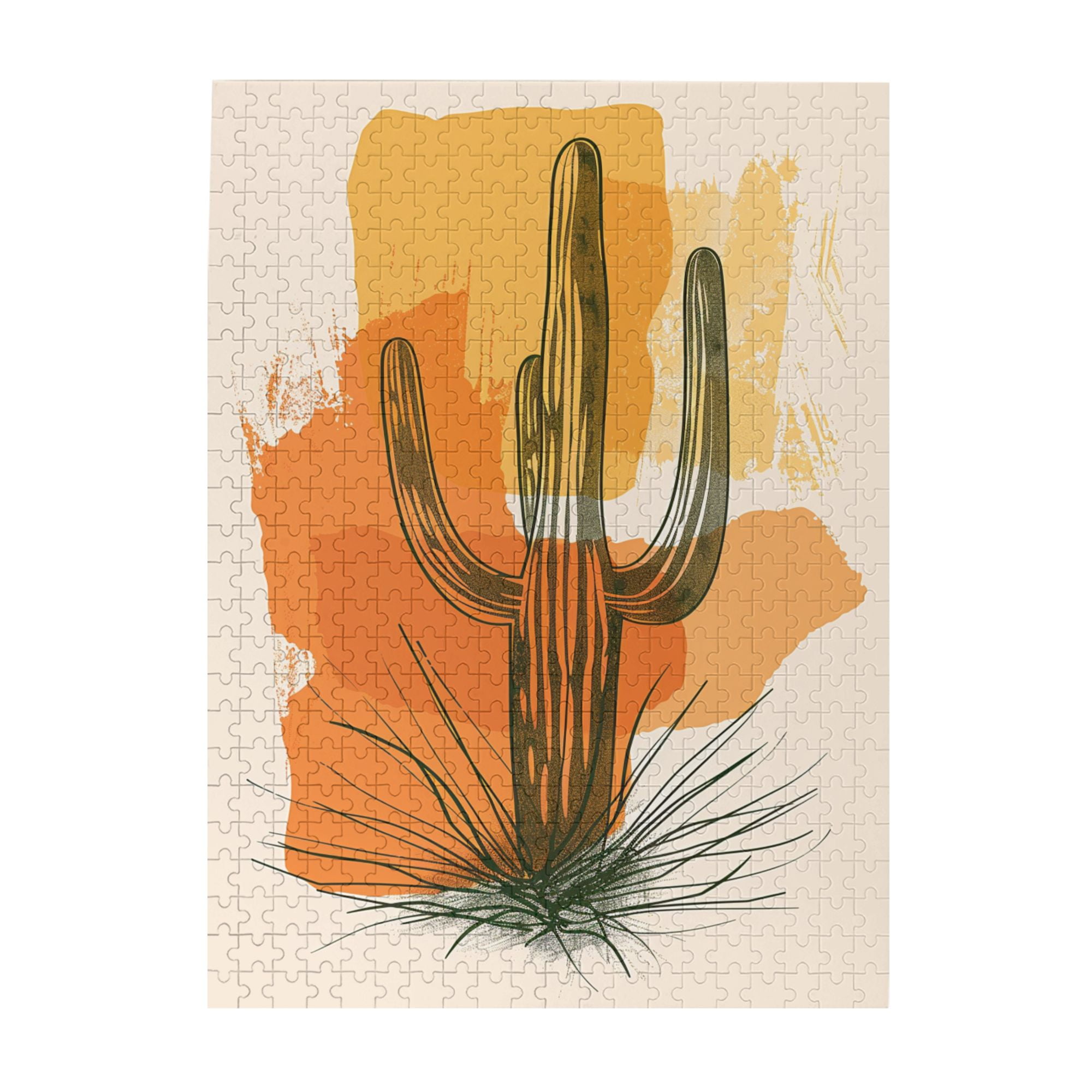 500 PCS Abstract Art Cactus Puzzles For Adults 500 Pieces,Unique And ...