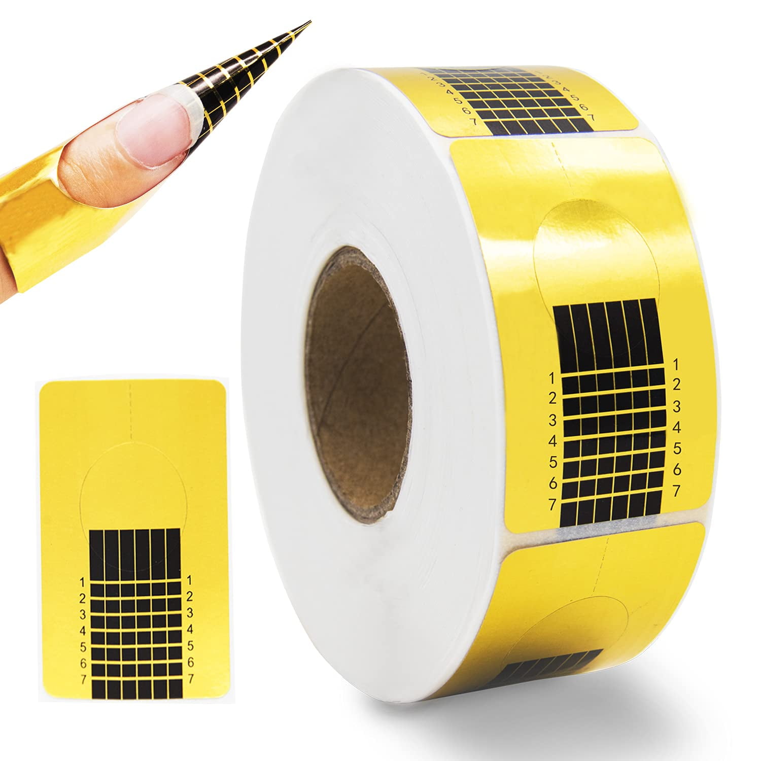 500 PCS Acrylic Nail Forms, Rectangle Polygel Nail Forms, Nail Forms ...