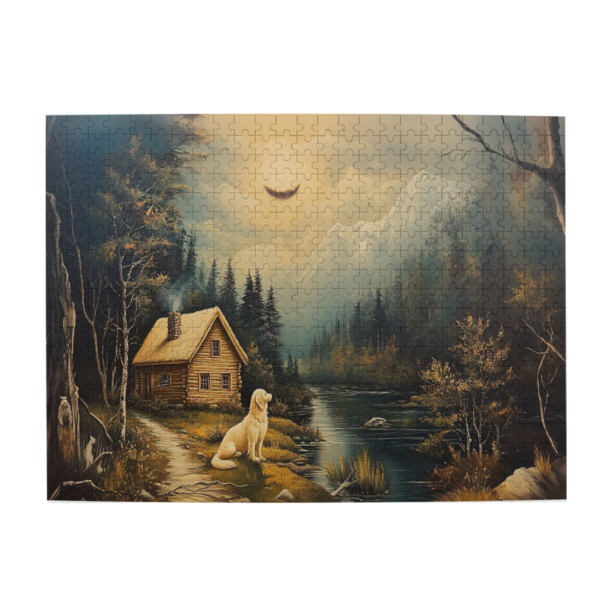 500 PCS Beautiful Valley Cottage - 500 Piece Scenery Jigsaw Puzzles ...